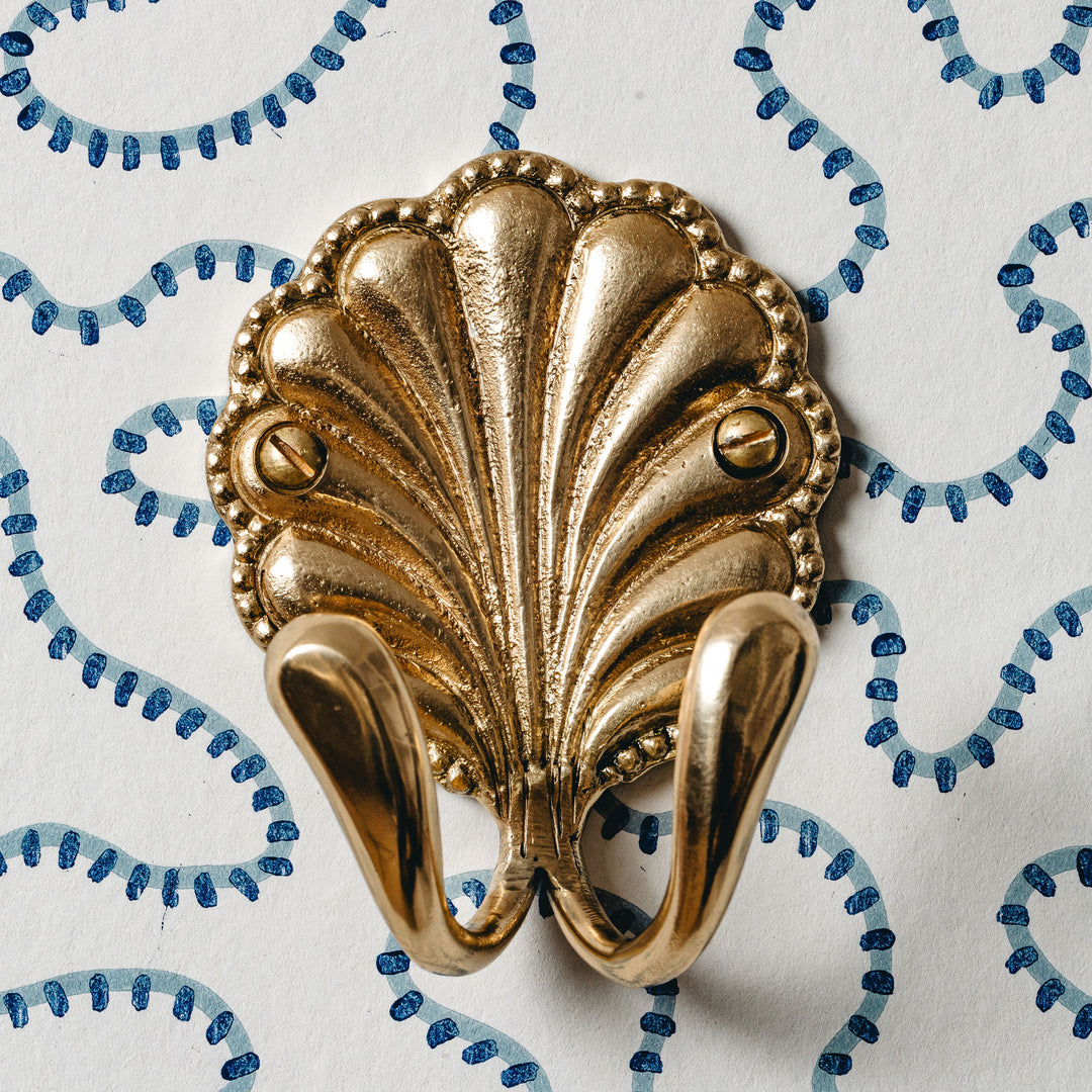 Shell Wall Hook (Double) | Brass Wall Hooks | Hastshilp.co.uk – hastshilp