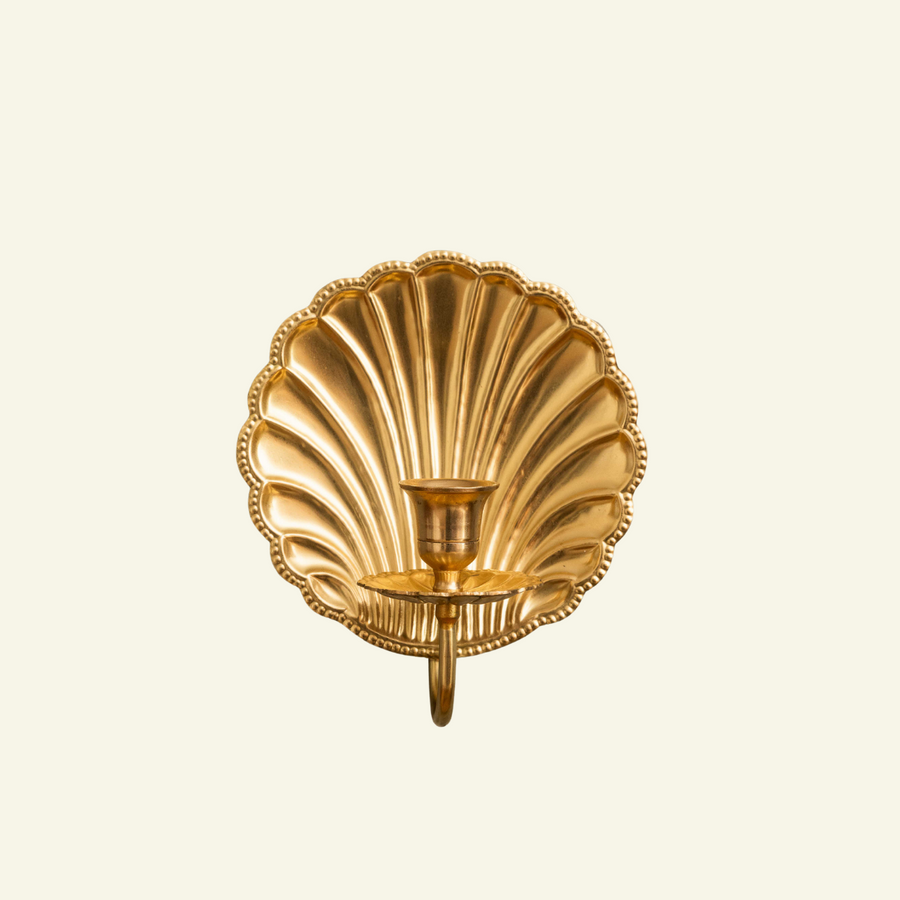 Brass Shell Wall Sconce (Single) | Candle Holders | Hastshilp.co.uk